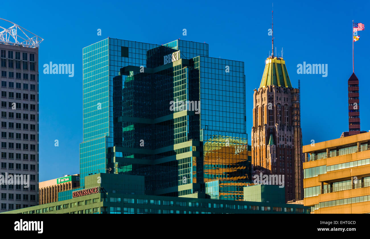 Cluster of buildings in downtown Baltimore, Maryland Stock Photo - Alamy