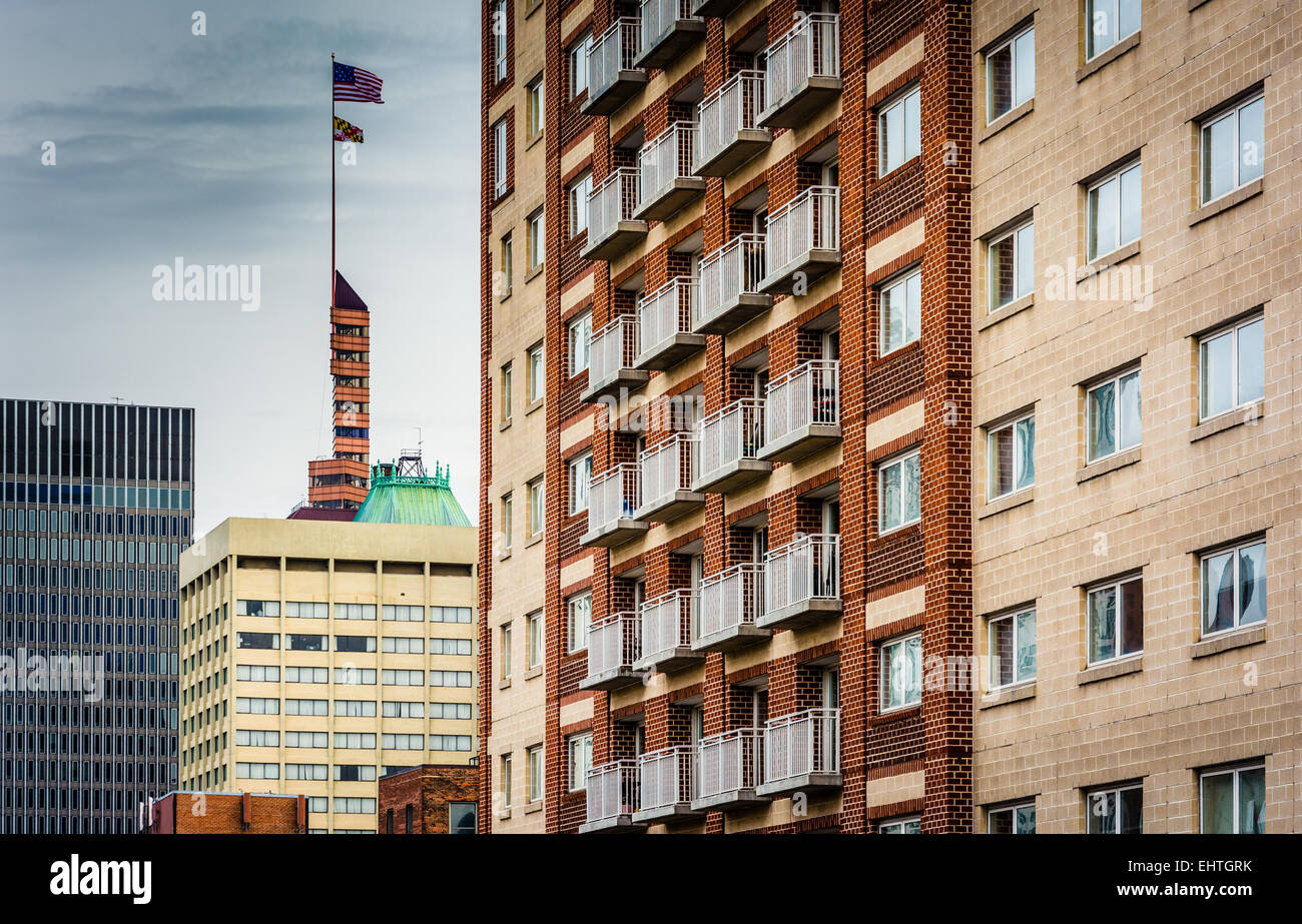 Cluster of highrises in downtown Baltimore, Maryland Stock Photo - Alamy