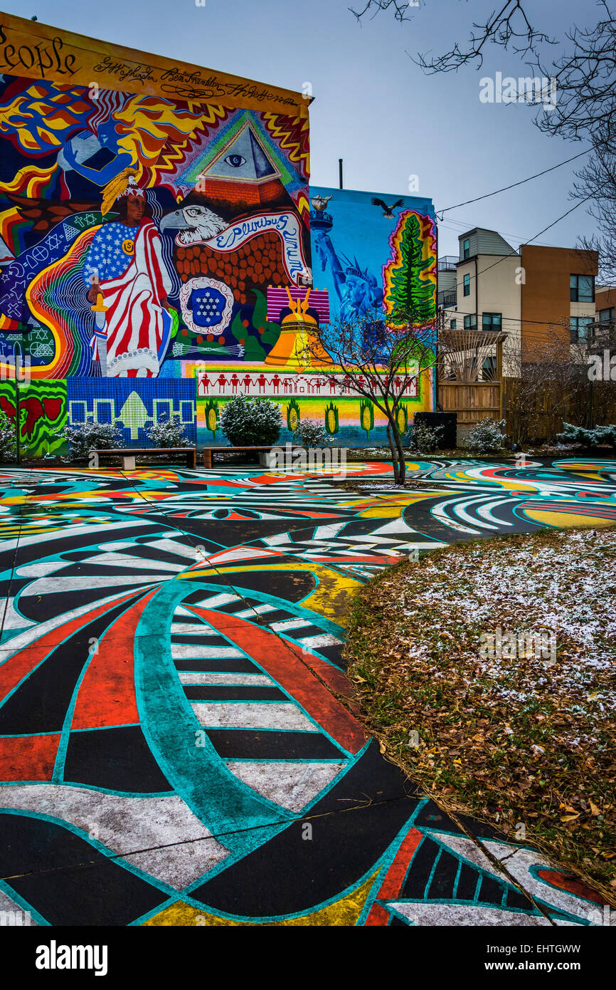 Colorful murals in North Charles, Baltimore, Maryland Stock Photo - Alamy