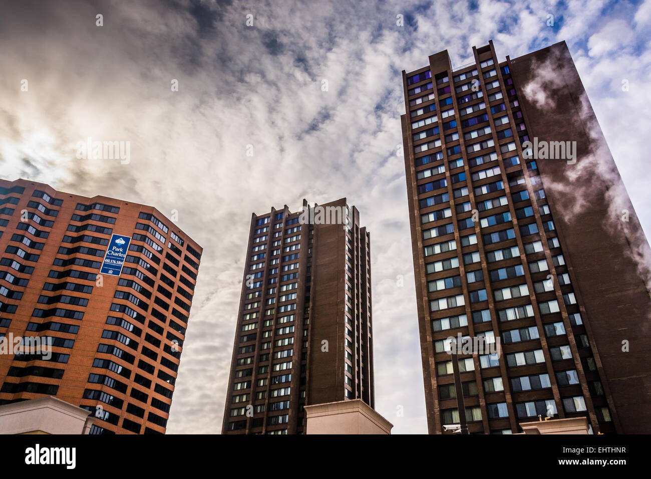 Dramatic sky and highrises in Baltimore, Maryland Stock Photo - Alamy