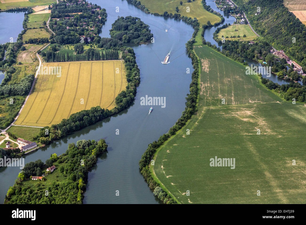 THE SEINE VALLEY SEEN FROM THE SKY, EURE (27), UPPER NORMANDY, FRANCE ...