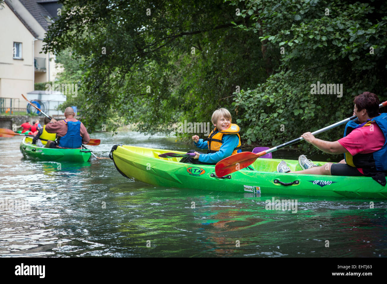 CANOE-KAYAKING IN THE EURE (27), FRANCE Stock Photo - Alamy