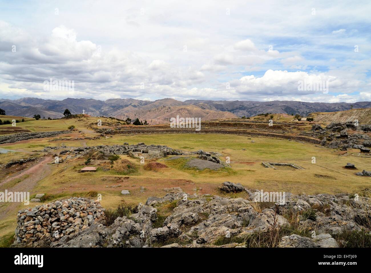 Stone circle in Inca fortress Saksaywaman, Cusco, Peru Stock Photo - Alamy