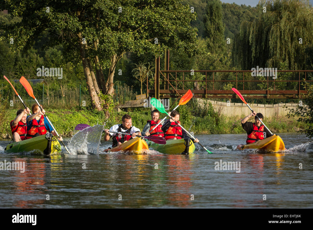 CANOE-KAYAKING IN THE EURE (27), FRANCE Stock Photo - Alamy