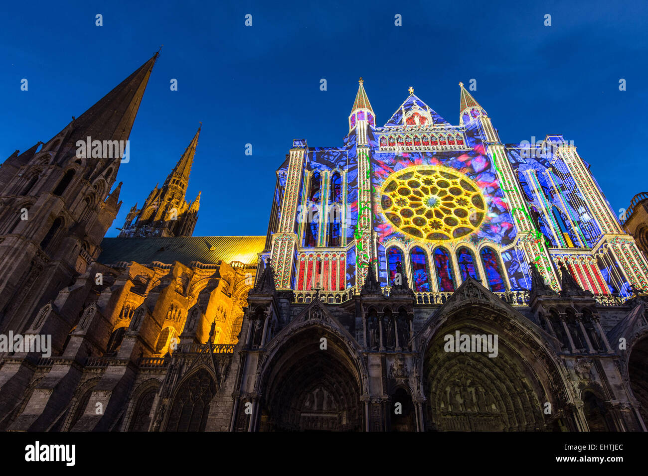 'CHARTRES IN LIGHTS' SHOW AT THE NOTRE-DAME CATHEDRAL OF CHARTRES, (28 ...