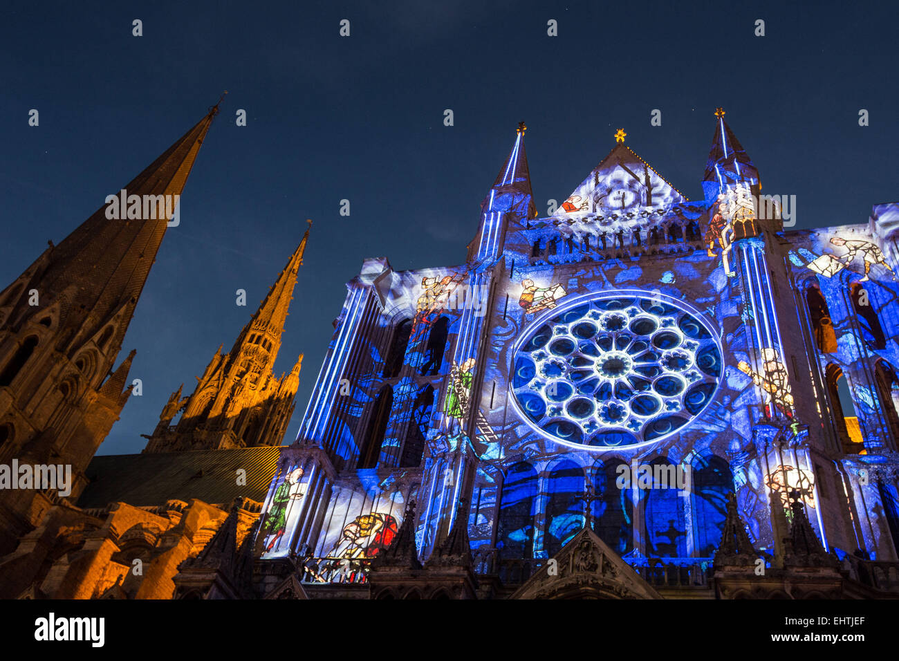 'CHARTRES IN LIGHTS' SHOW AT THE NOTRE-DAME CATHEDRAL OF CHARTRES, (28 ...