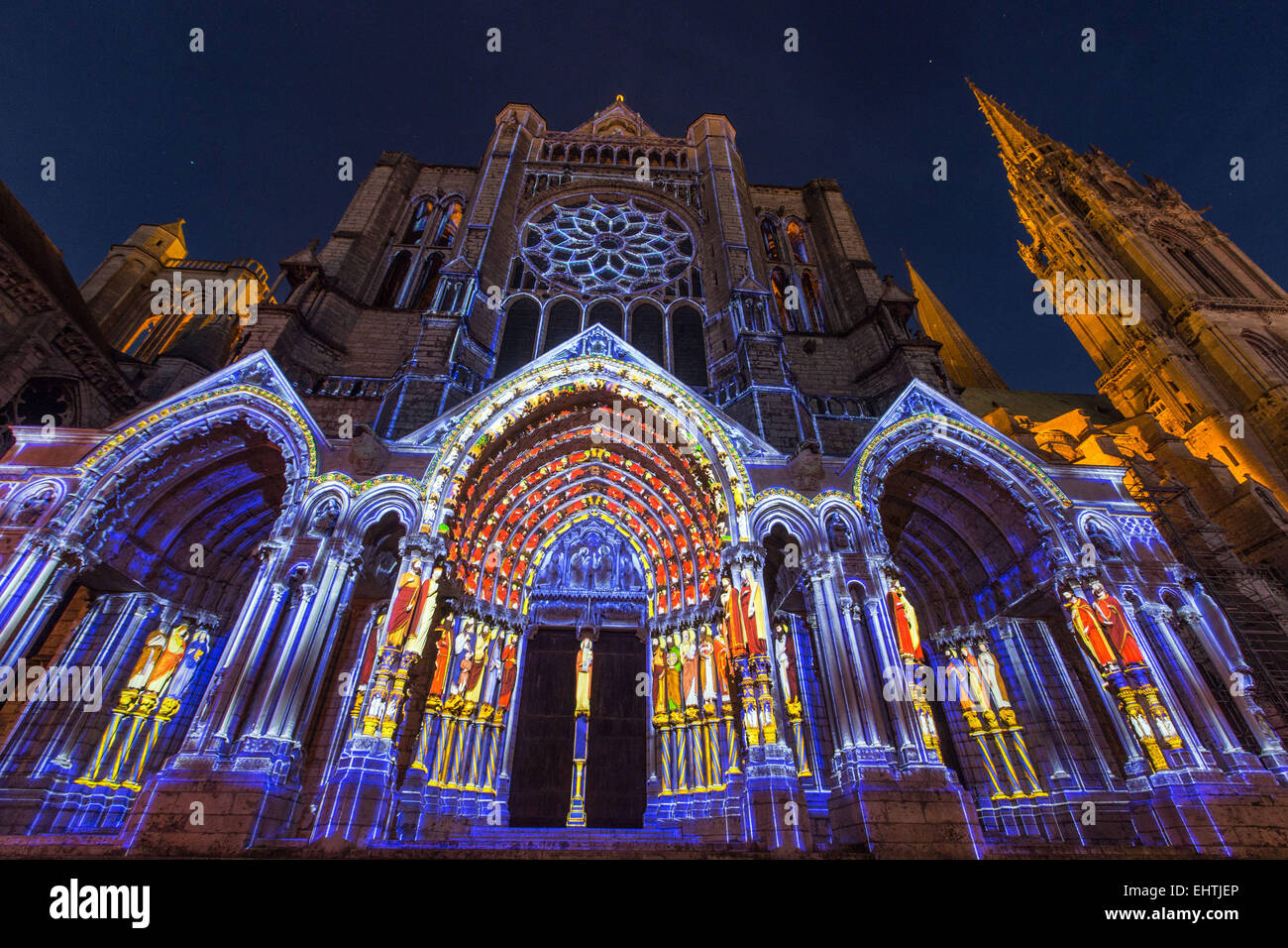 'CHARTRES IN LIGHTS' SHOW AT THE NOTRE-DAME CATHEDRAL OF CHARTRES, (28 ...