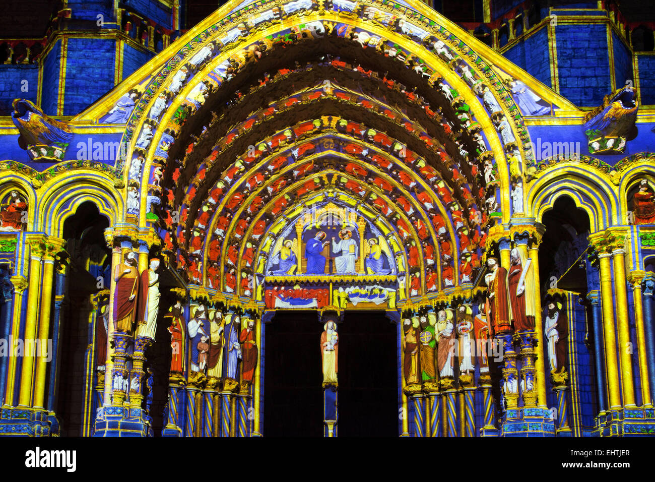 'CHARTRES IN LIGHTS' SHOW AT THE NOTRE-DAME CATHEDRAL OF CHARTRES, (28 ...