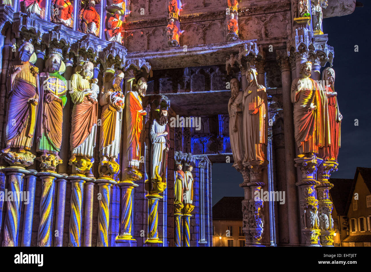 'CHARTRES IN LIGHTS' SHOW AT THE NOTRE-DAME CATHEDRAL OF CHARTRES, (28 ...