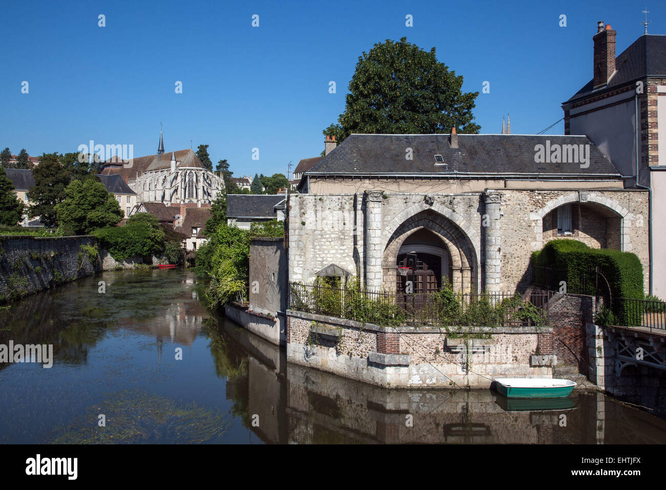 ILLUSTRATION OF CHARTRES, EURE-ET-LOIR (28), CENTRE, FRANC Stock Photo ...