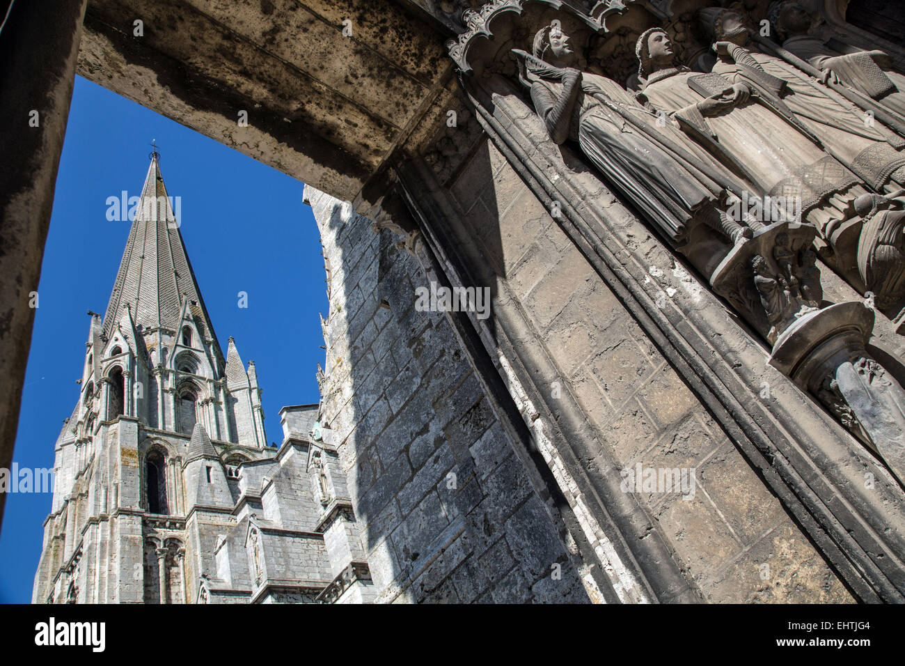 ILLUSTRATION OF CHARTRES, EURE-ET-LOIR (28), CENTRE, FRANC Stock Photo ...