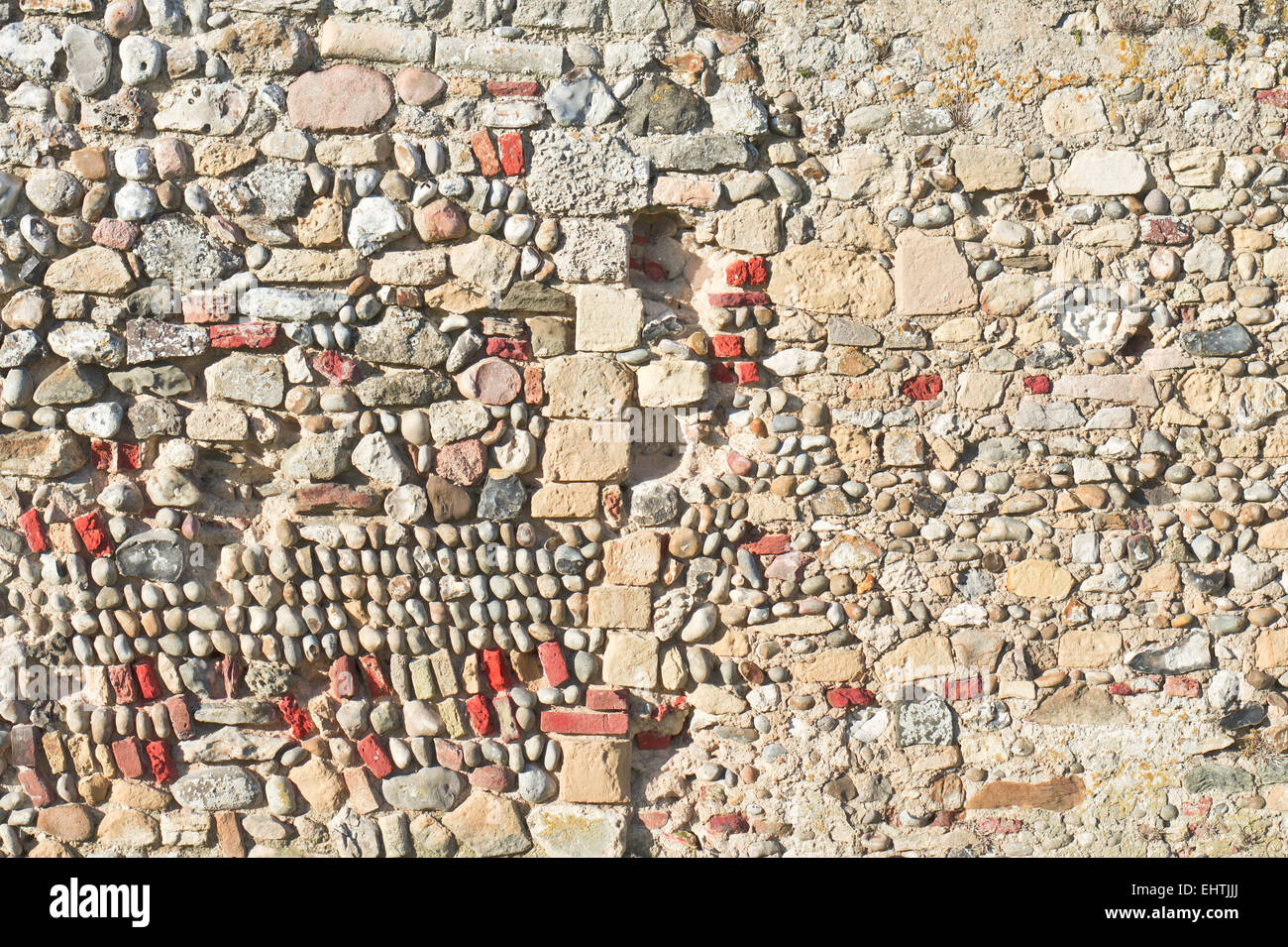 Medieval stone wall pattern as a background Stock Photo - Alamy