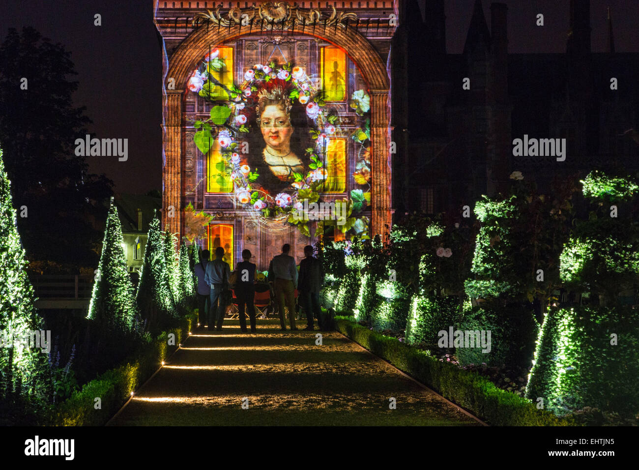 ILLUMINATION, SOUND AND LIGHT, AT THE CHATEAU DE MAINTENON, EURE-ET ...