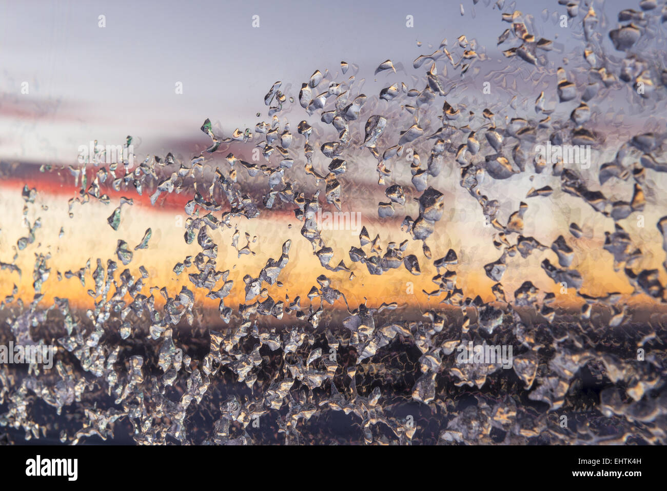 ice structures on window, Lapland, Sweden Stock Photo - Alamy