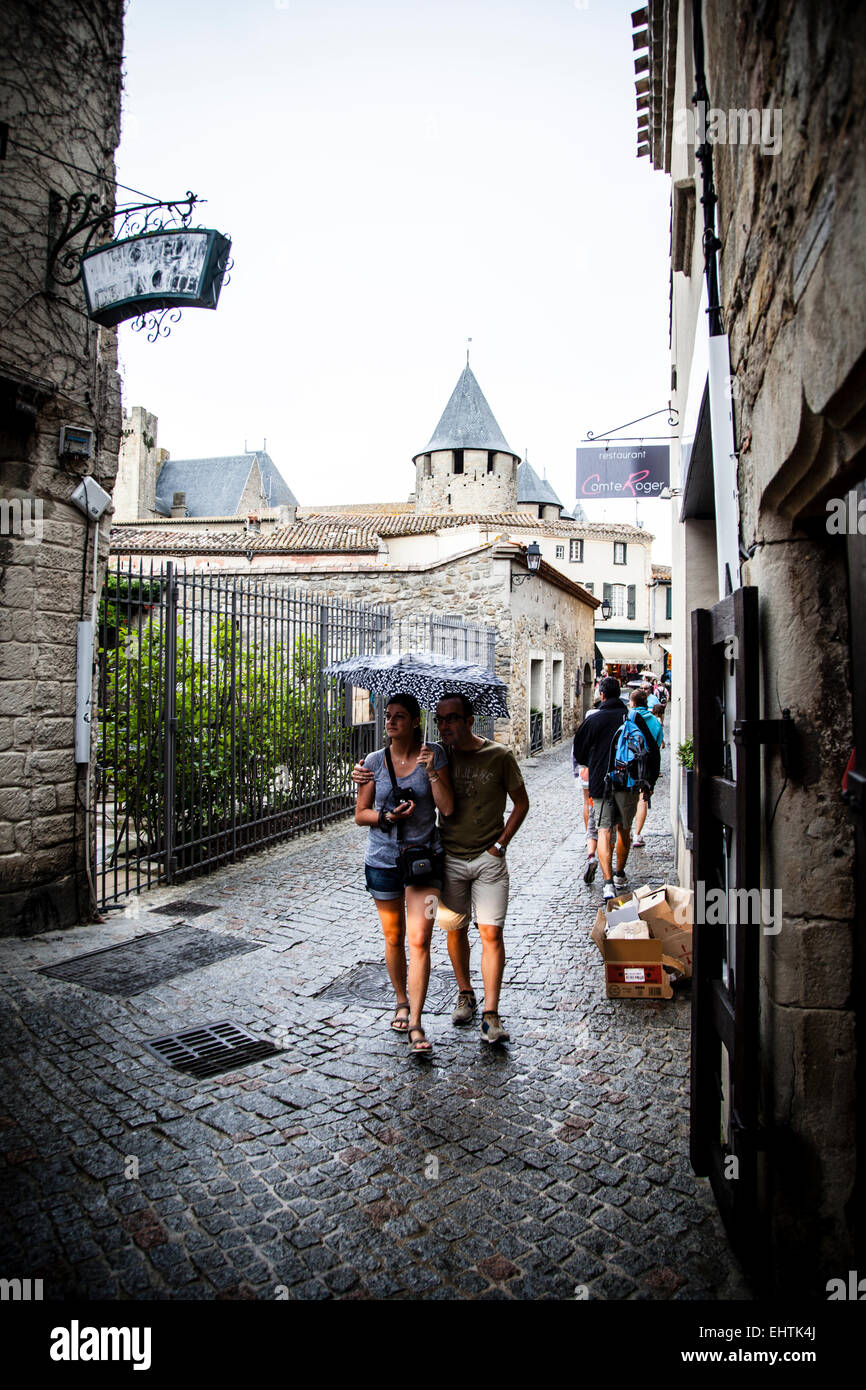 A day inside the walls of Carcassonne Castle Stock Photo - Alamy