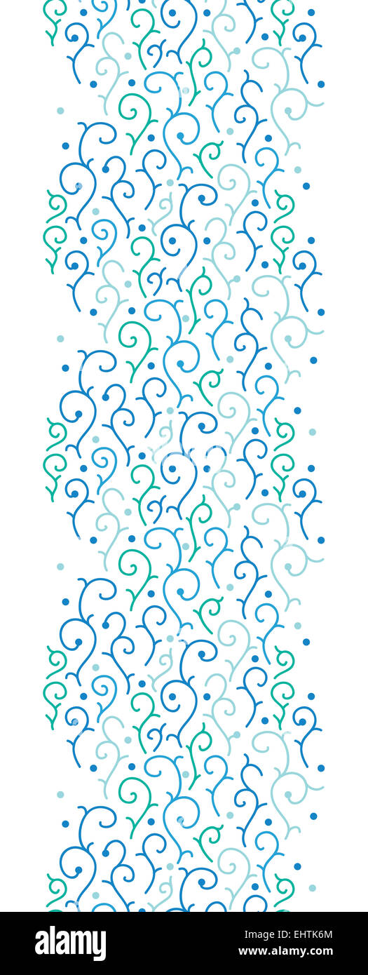 Blue abstract swirls vertical seamless pattern background Stock Photo ...