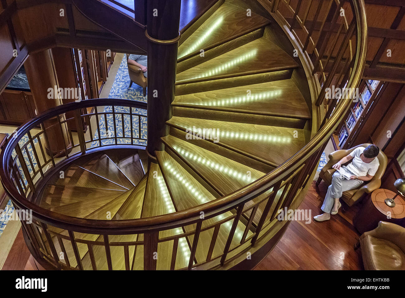 Ship interior staircase hi-res stock photography and images - Alamy
