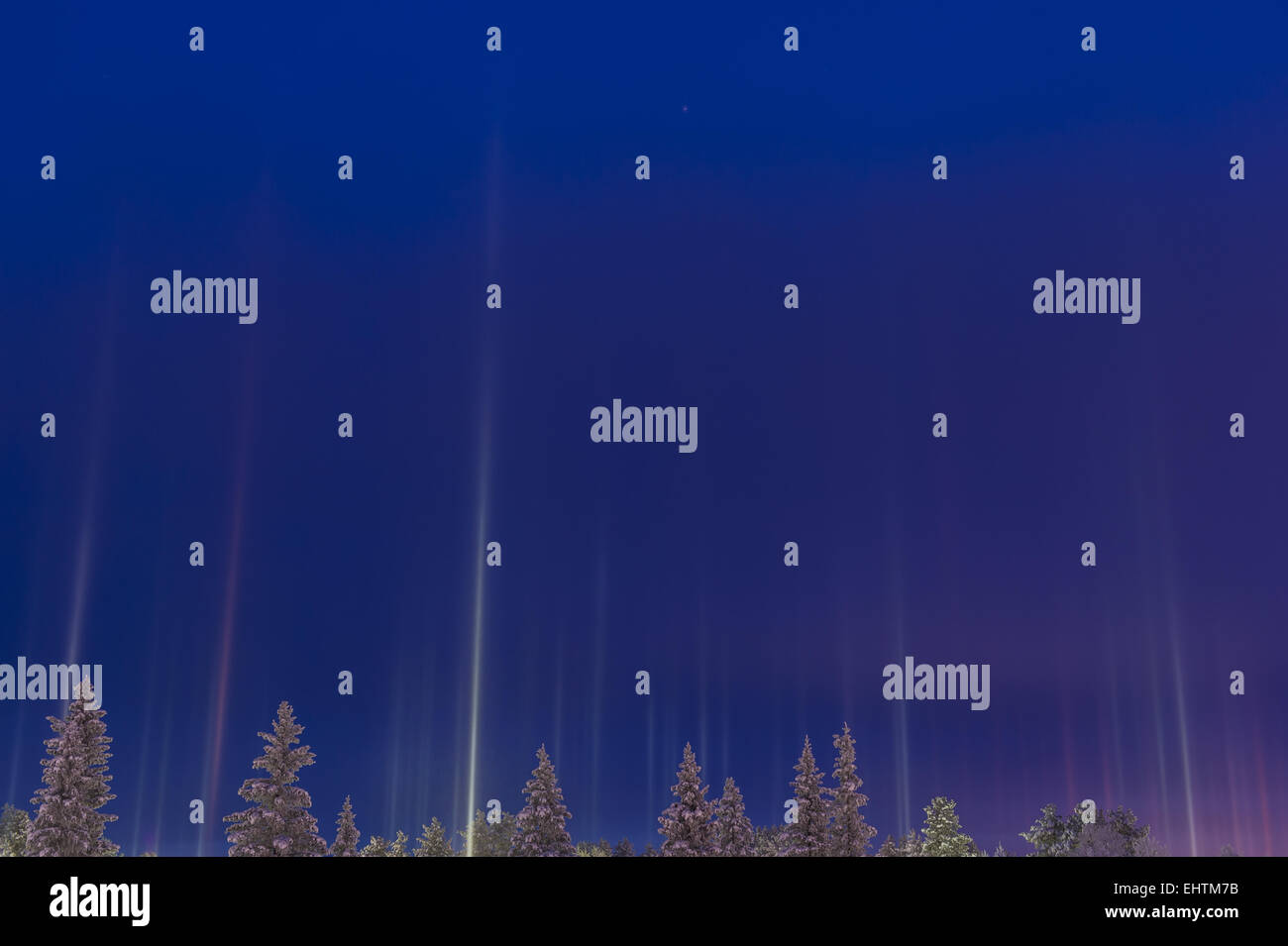 illuminated ice crystals in the air, Lapland Stock Photo - Alamy