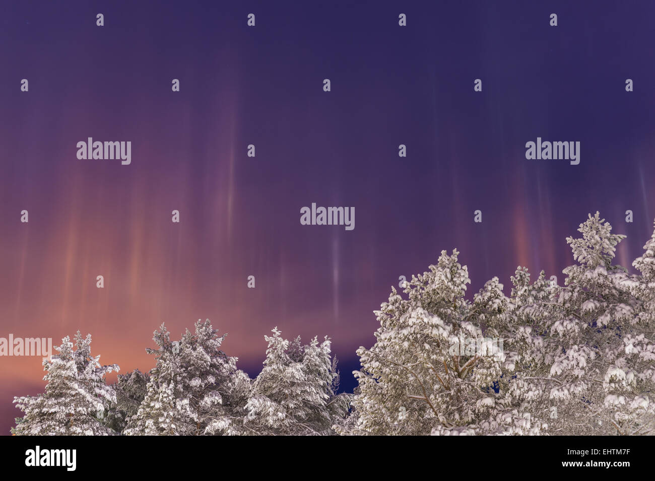 illuminated ice crystals in the air, Lapland Stock Photo - Alamy