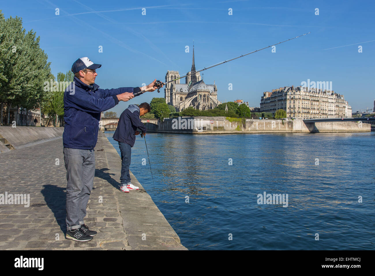 PARIS STREET FISHING Stock Photo - Alamy