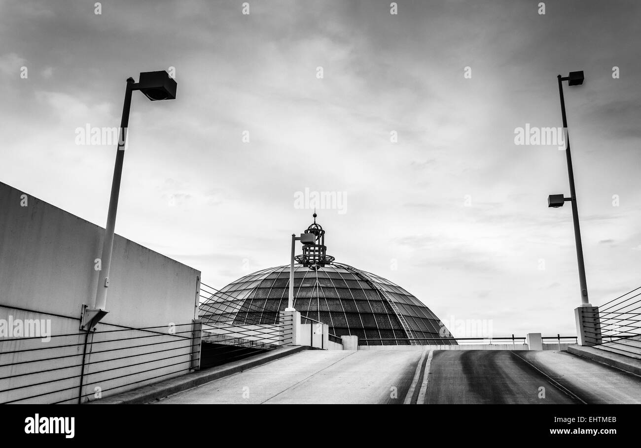 Glass dome, and parking garage ramp in Towson, Maryland Stock Photo - Alamy