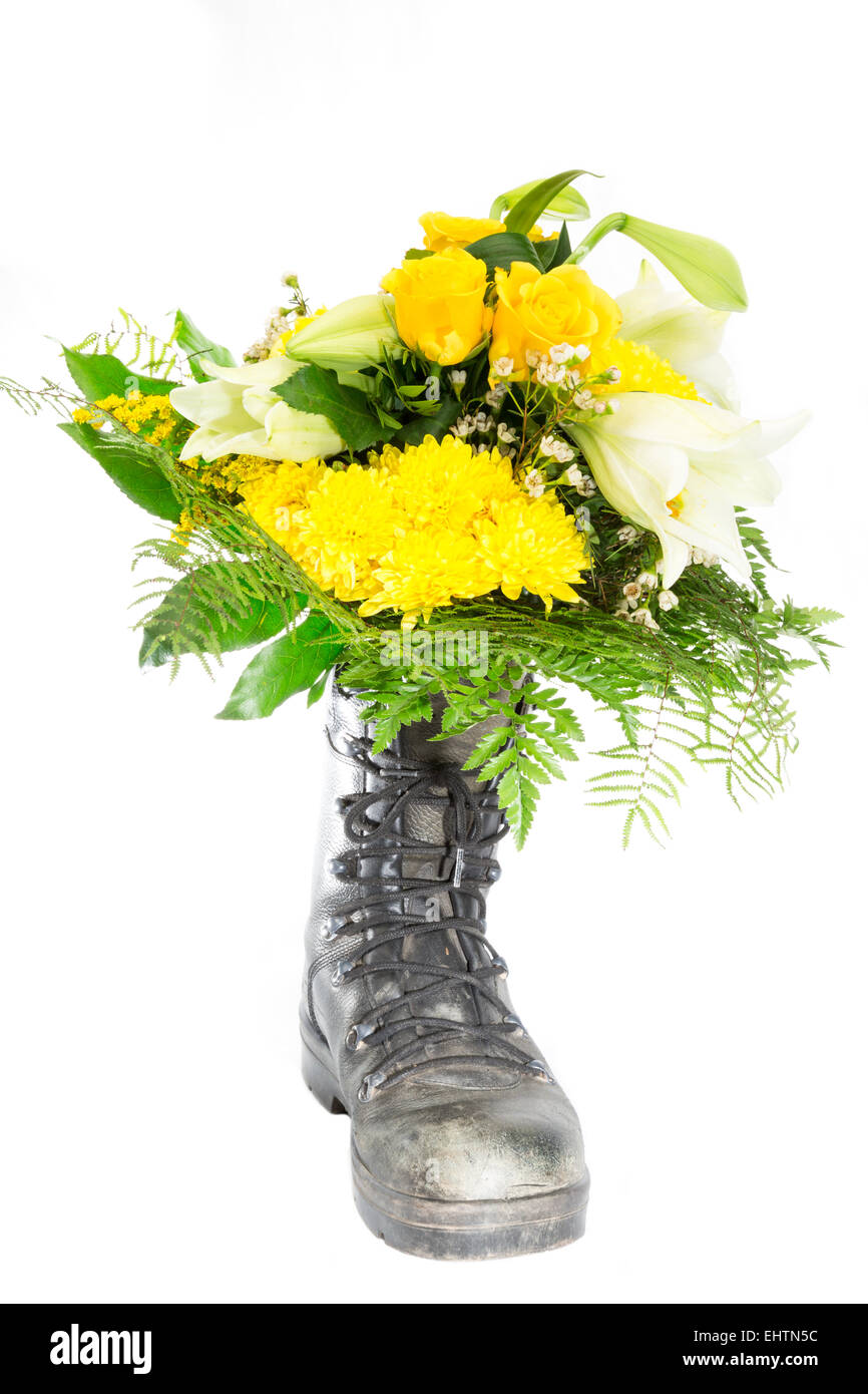 Boot with flowers 2 Stock Photo - Alamy