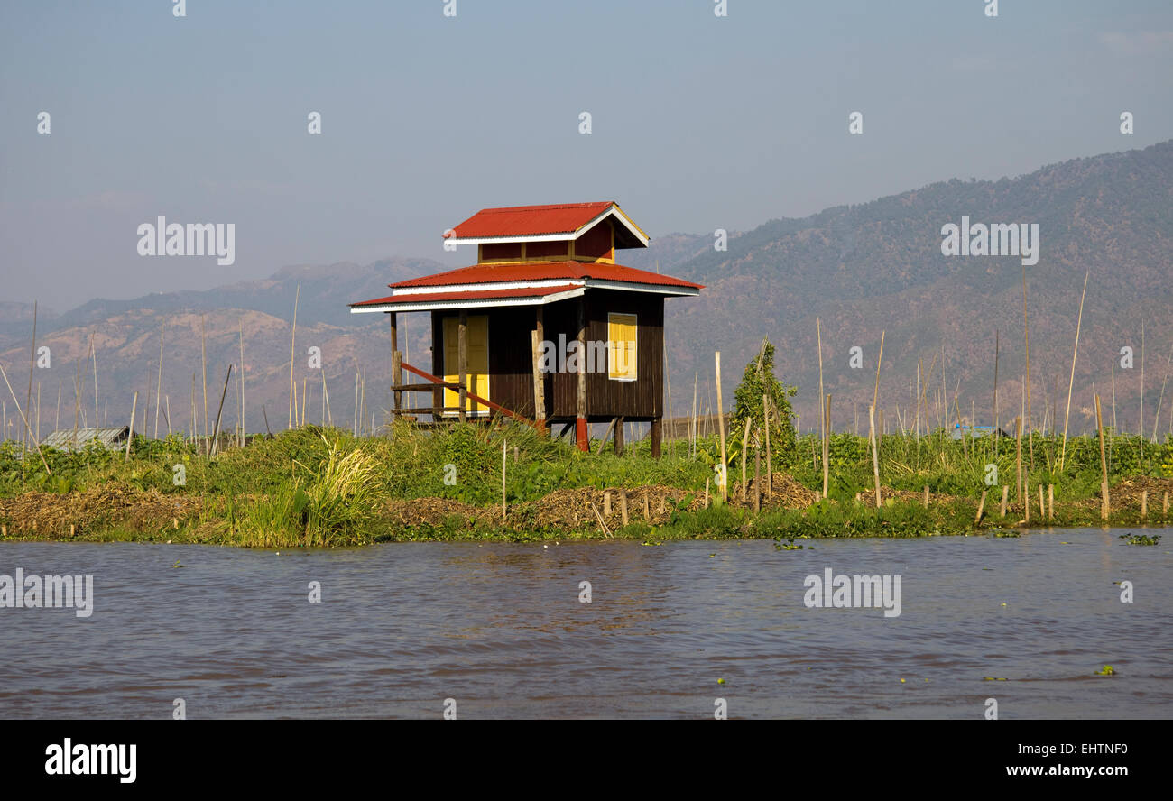 House on stilts Inle Lake Myanmar Burma Asia Stock Photo - Alamy