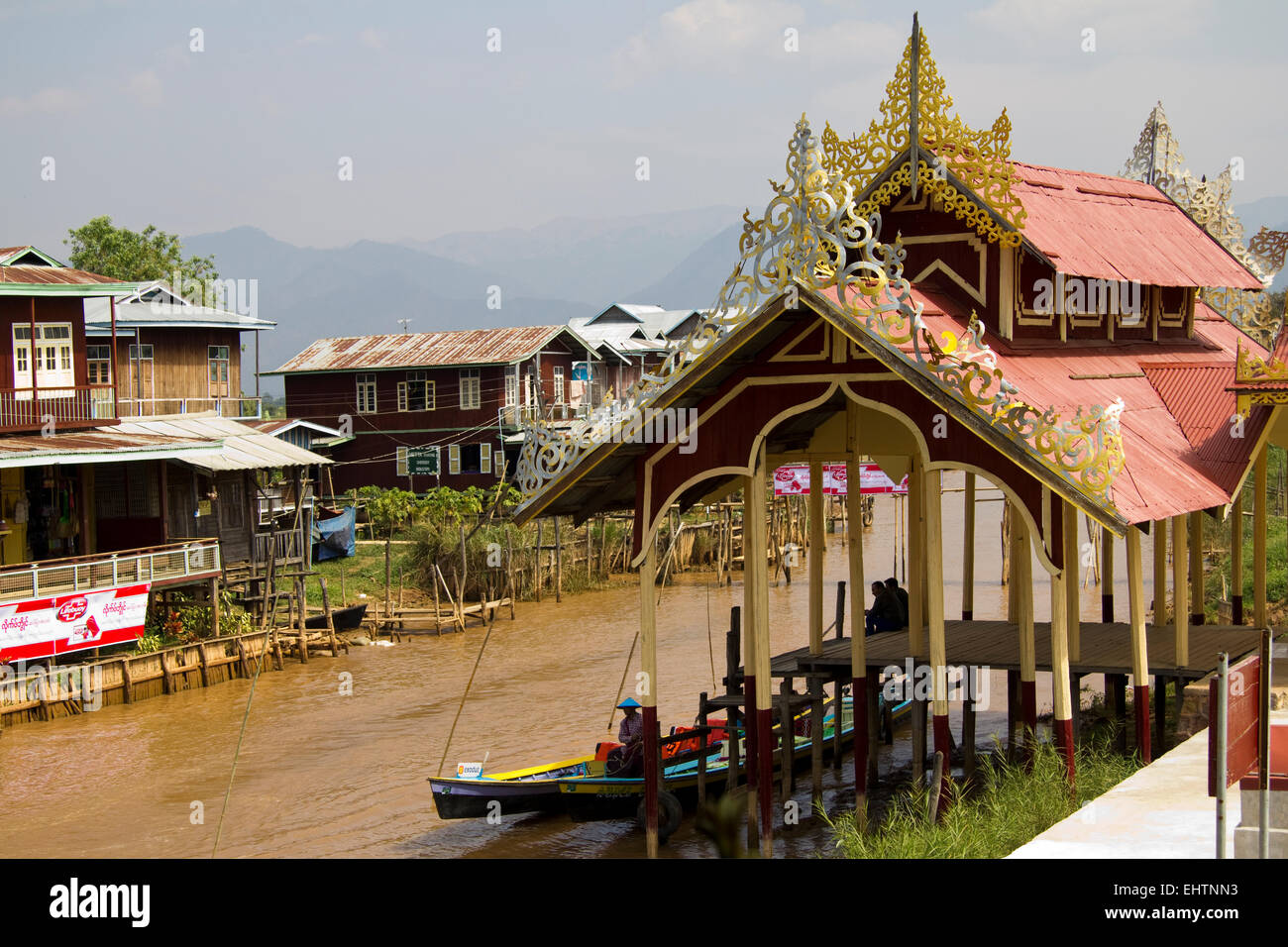 Restaurant on Inle Lake Myanmar Burma Asia Stock Photo - Alamy