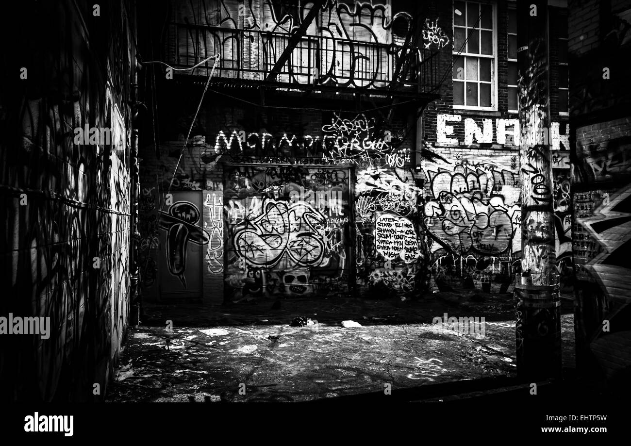In the Graffiti Alley, Baltimore, Maryland Stock Photo - Alamy