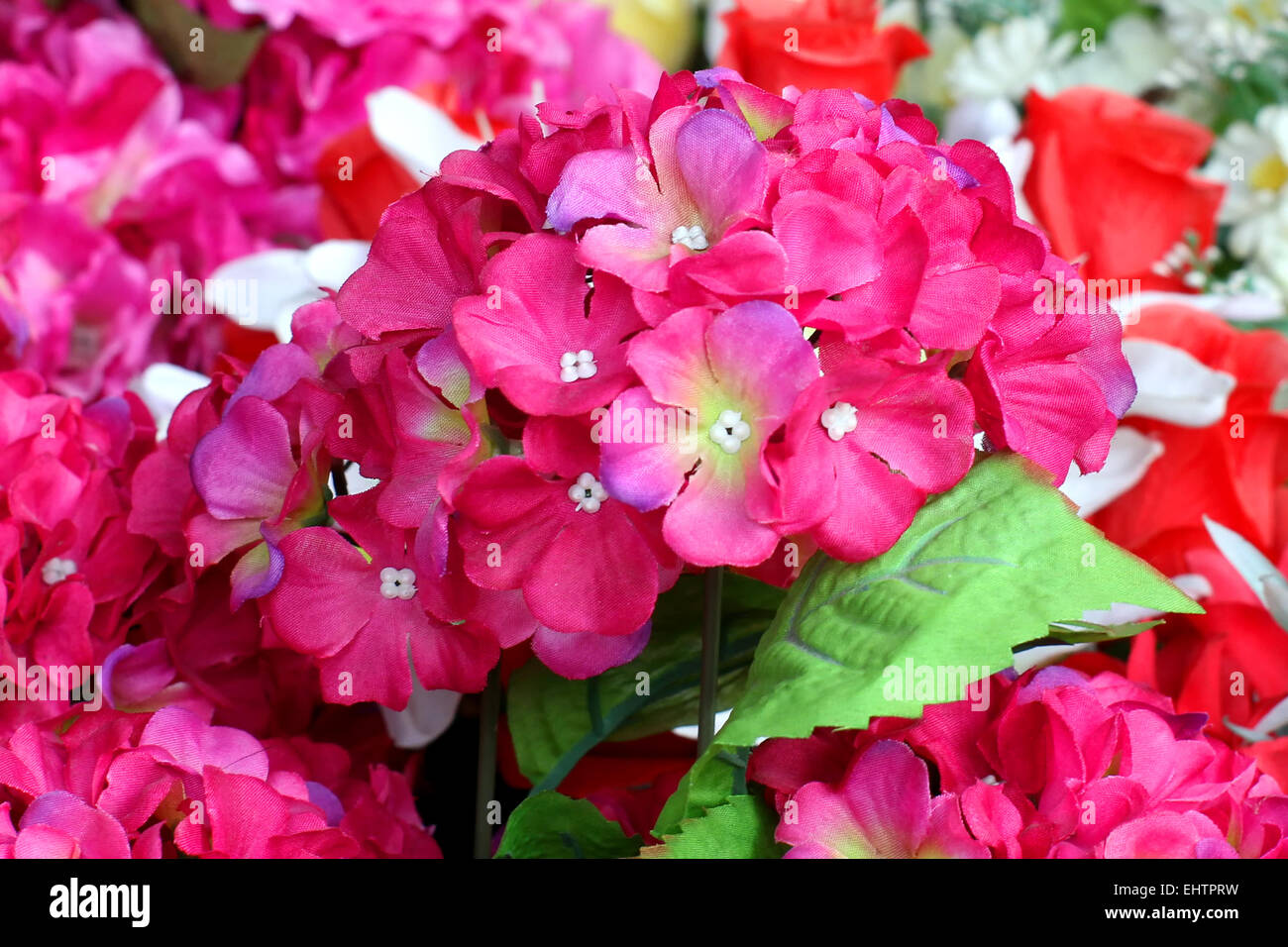 The beautiful decoration artificial flower Stock Photo - Alamy