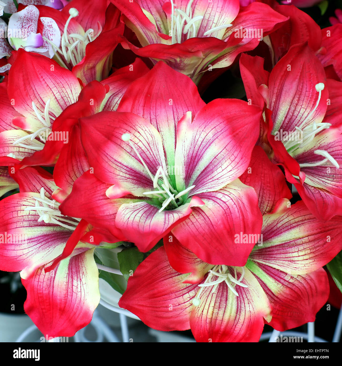 The beautiful decoration artificial flower Stock Photo - Alamy