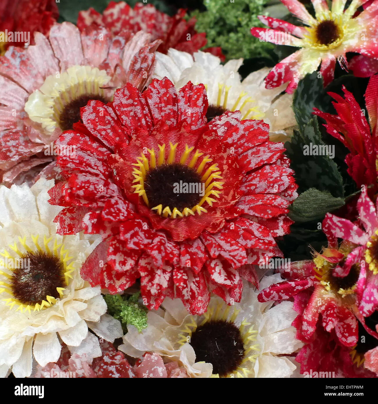 The beautiful decoration artificial flower Stock Photo - Alamy