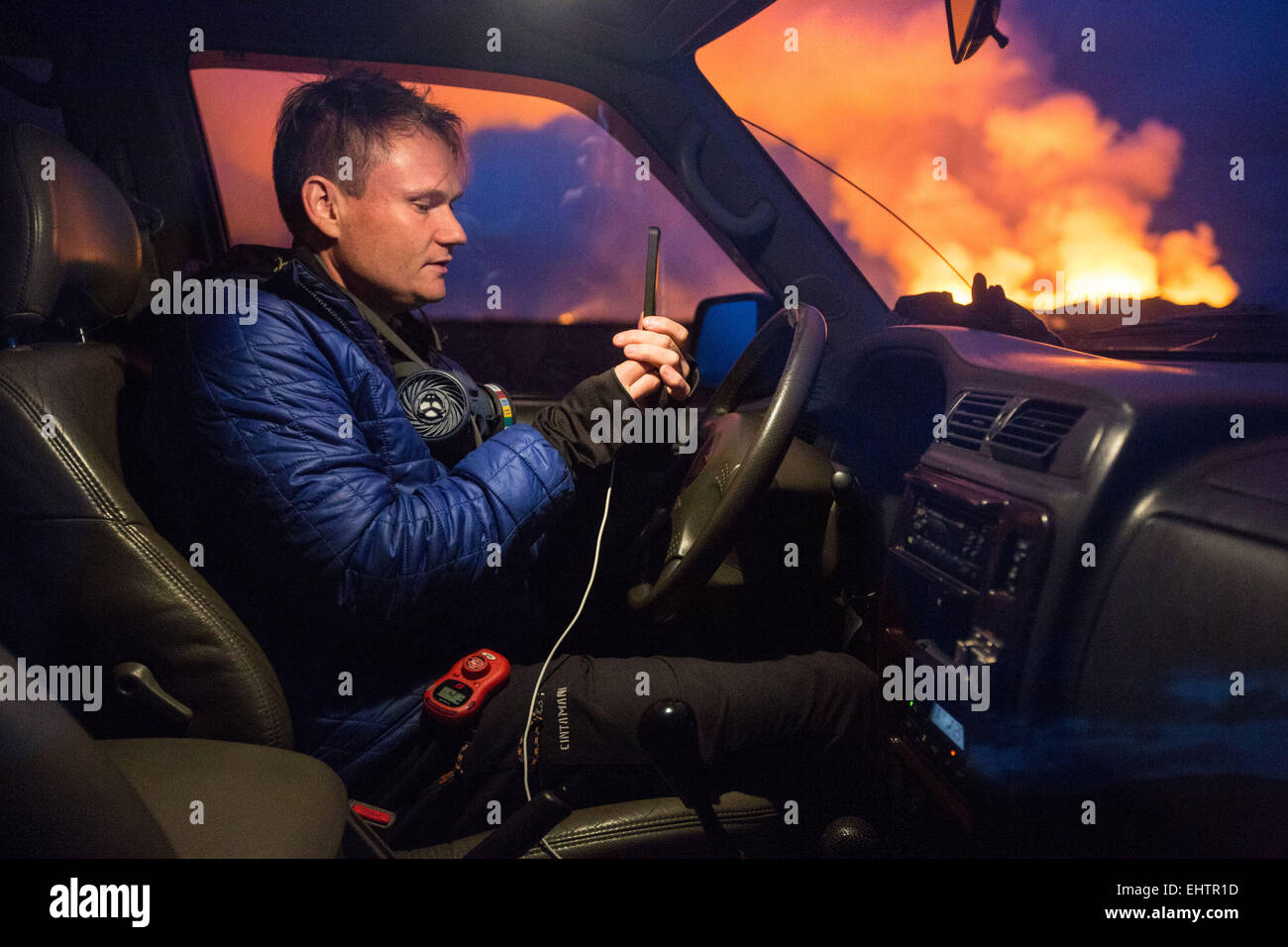 Volcano eruption man hi-res stock photography and images - Alamy