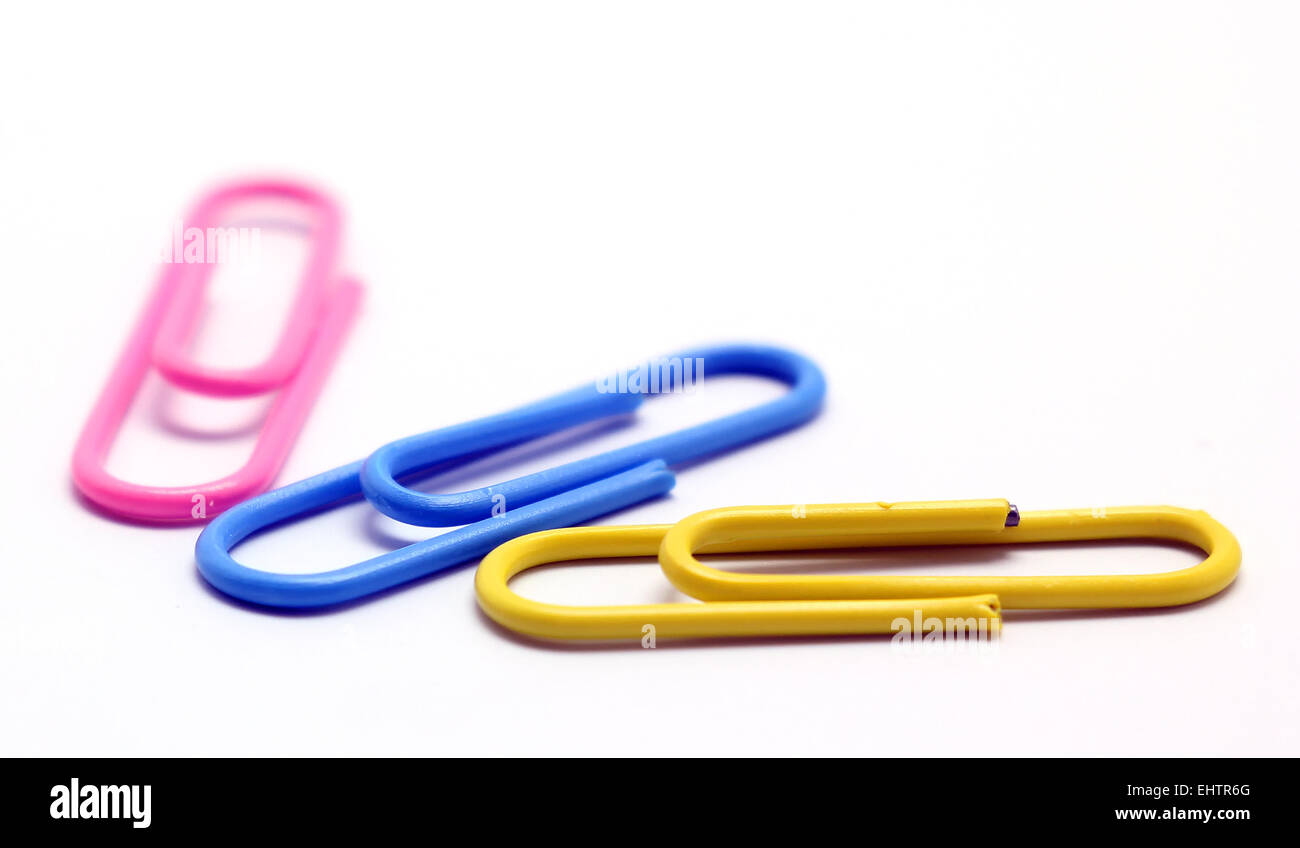 Paper clip isolated on white background Stock Photo - Alamy