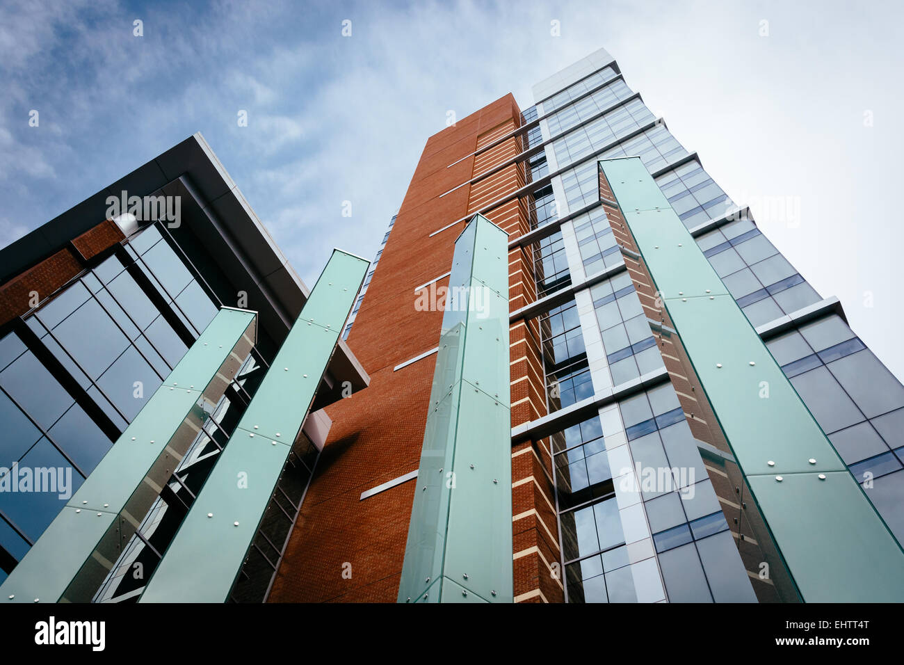 Looking up at a modern building in Baltimore, Maryland Stock Photo - Alamy