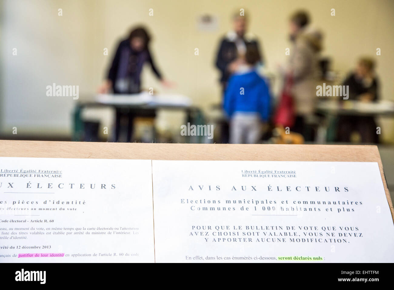 VOTING IN FRANCE - MUNICIPAL ELECTIONS Stock Photo - Alamy