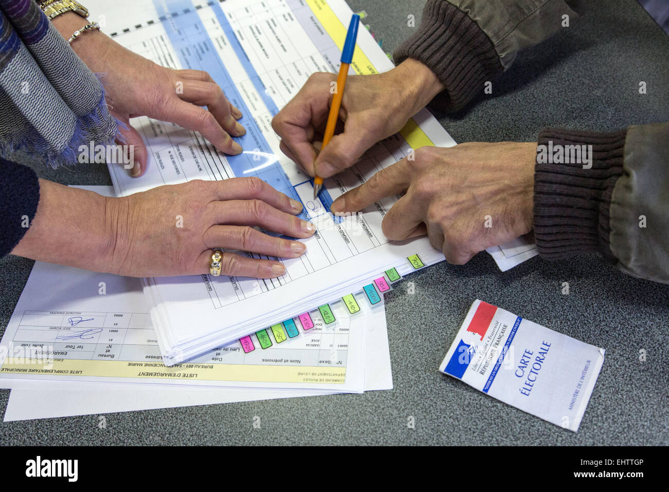 VOTING IN FRANCE - MUNICIPAL ELECTIONS Stock Photo - Alamy