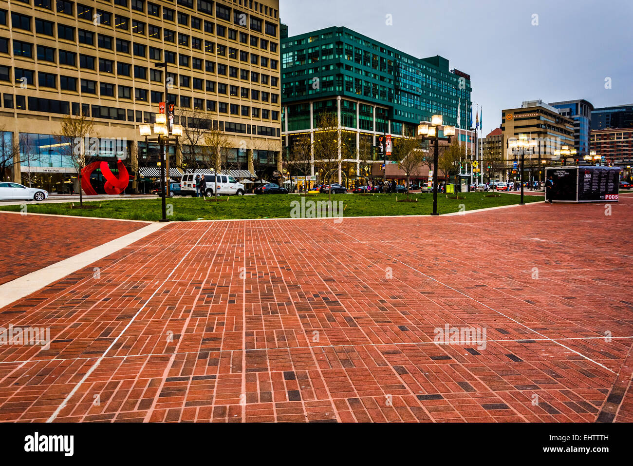 McKeldin Square and buildings in downtown Baltimore, Maryland Stock ...