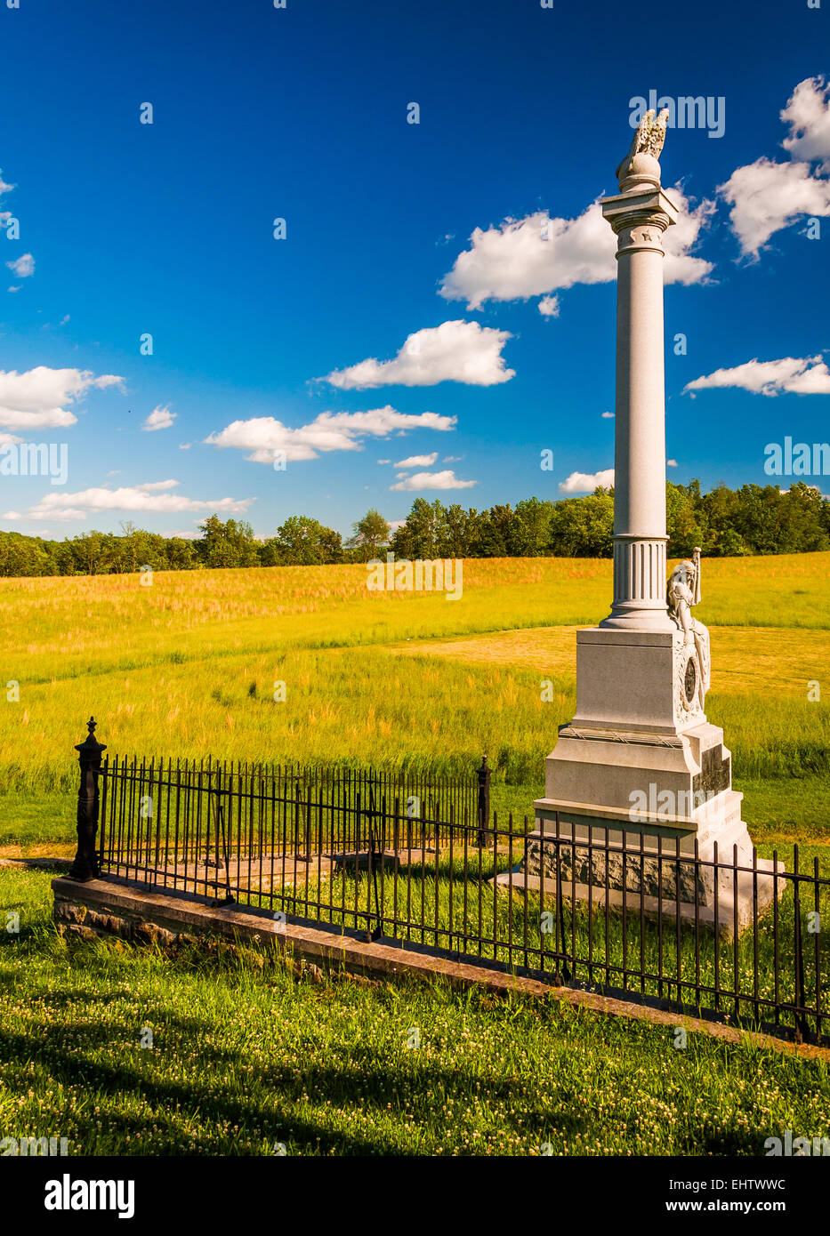 Monument at Antietam National Battlefield, Maryland Stock Photo - Alamy
