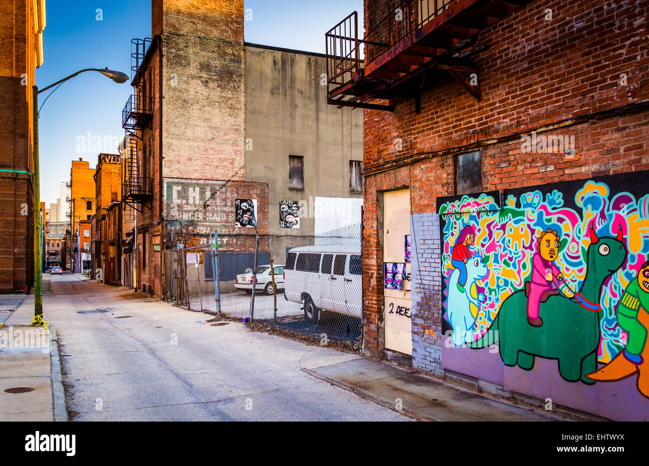 Mural in an alley in Baltimore, Maryland Stock Photo - Alamy