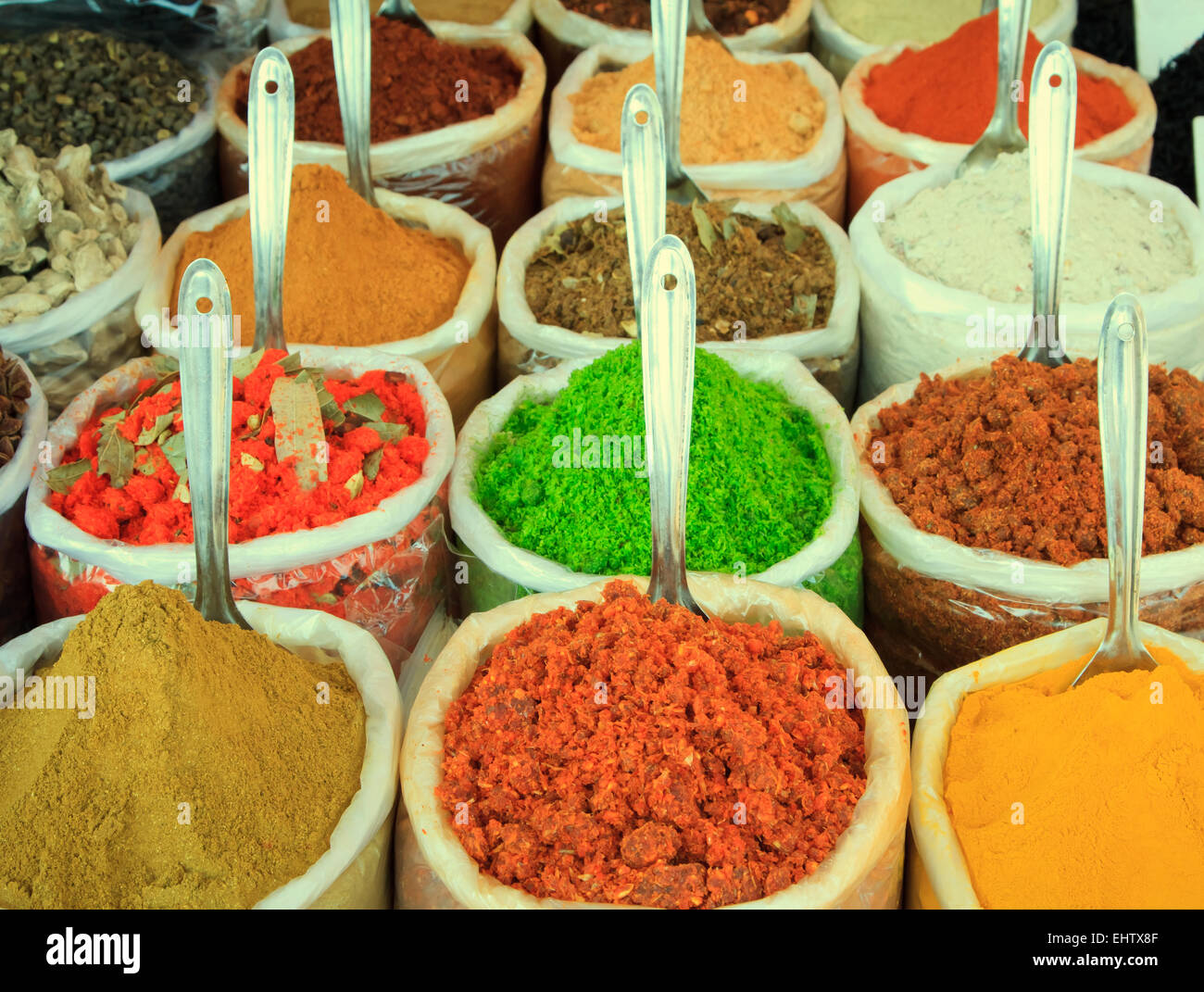 Assortment of powder spices Stock Photo - Alamy