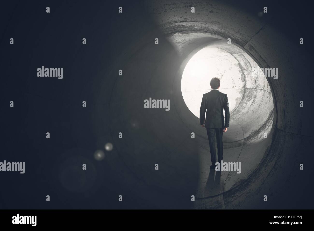 Get out of the tunnel Stock Photo - Alamy