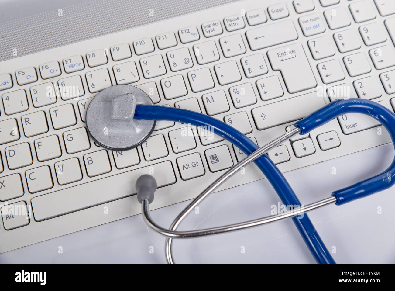 stethoscope placed on a crashed computer Stock Photo - Alamy