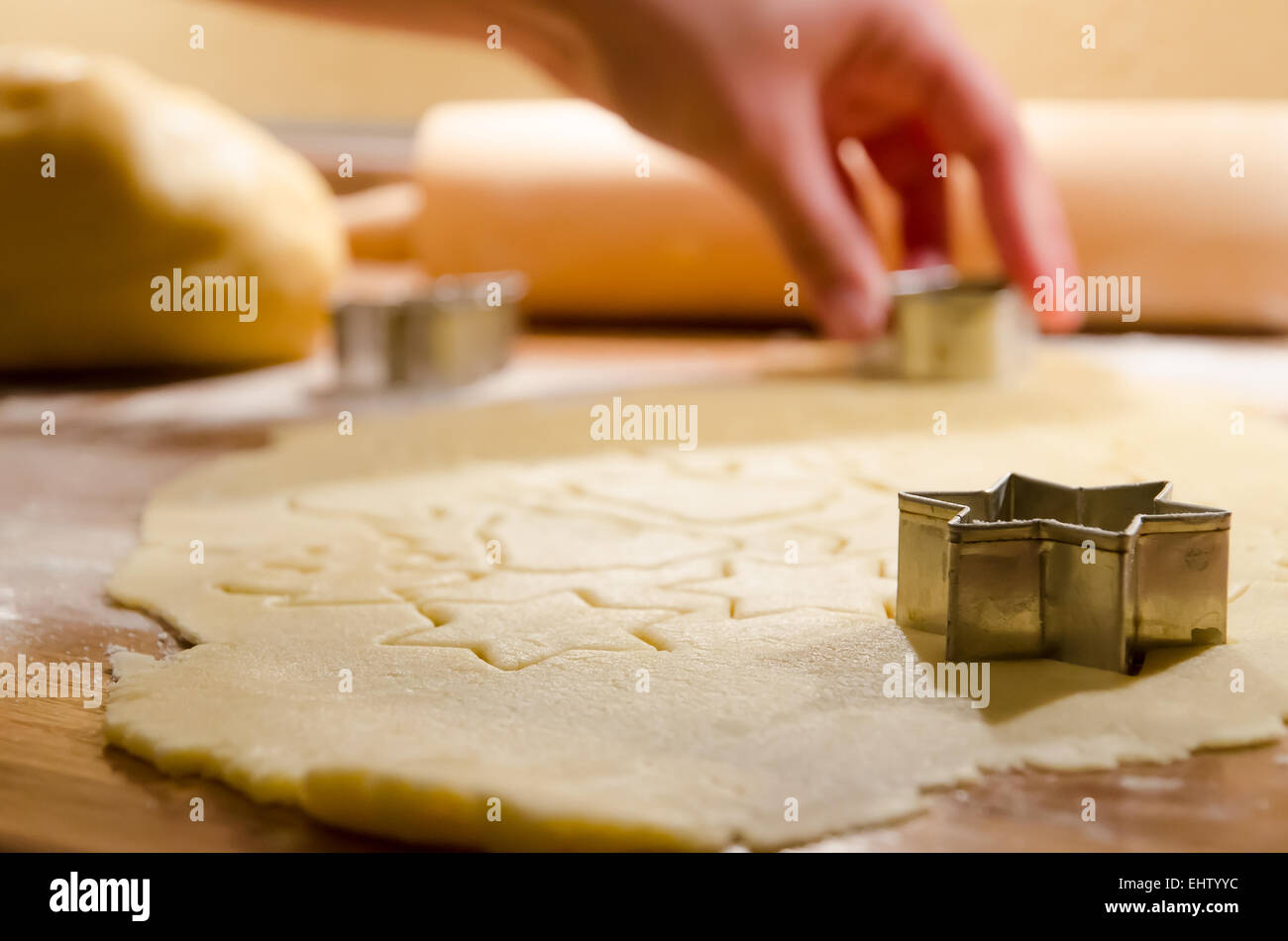 Christmas biscuit rolled out hi-res stock photography and images - Alamy