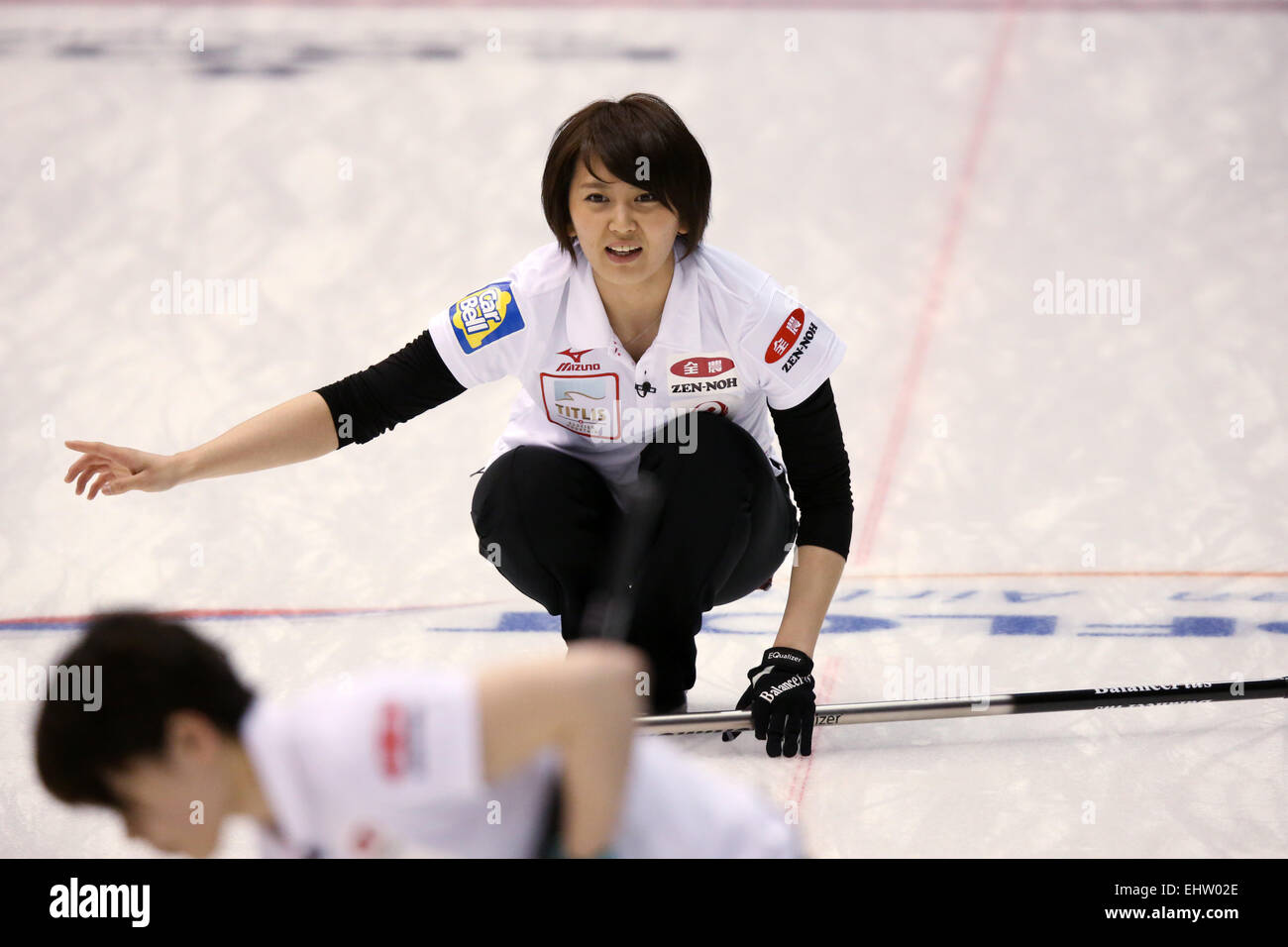 Sapporo, Hokkaido, Japan. 17th Mar, 2015. Sayaka Yoshimura (JPN) Curling : World Women's Curling ...
