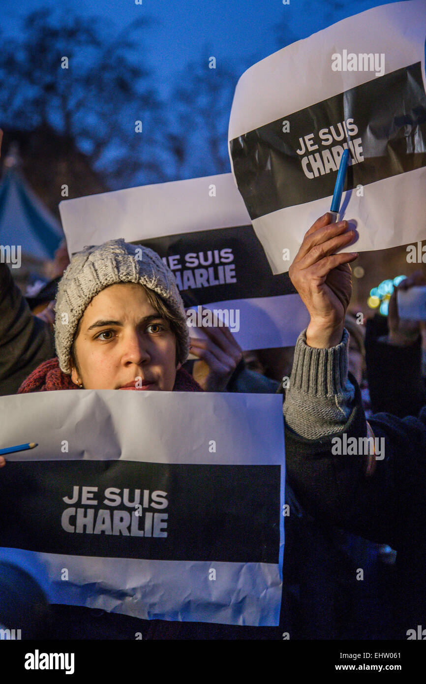 SUPPORT RALLY IN HOMAGE TO THE 12 VICTIMS OF THE ATTACKS ON THE ...