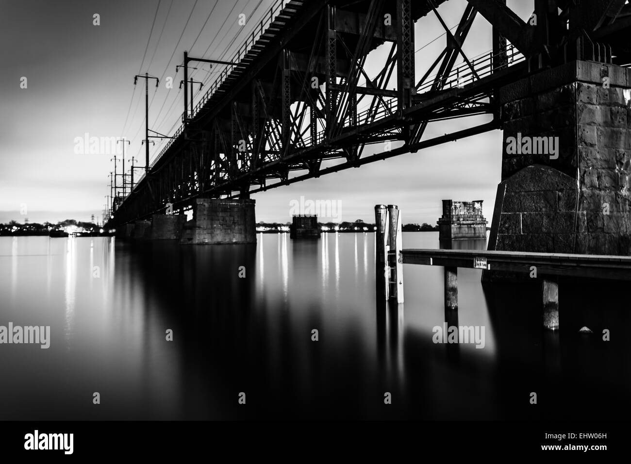 Susquehanna river railroad bridge Black and White Stock Photos & Images ...