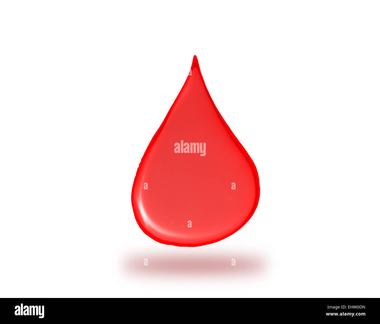 Red drop falling down, symbol of healthcare Stock Photo - Alamy