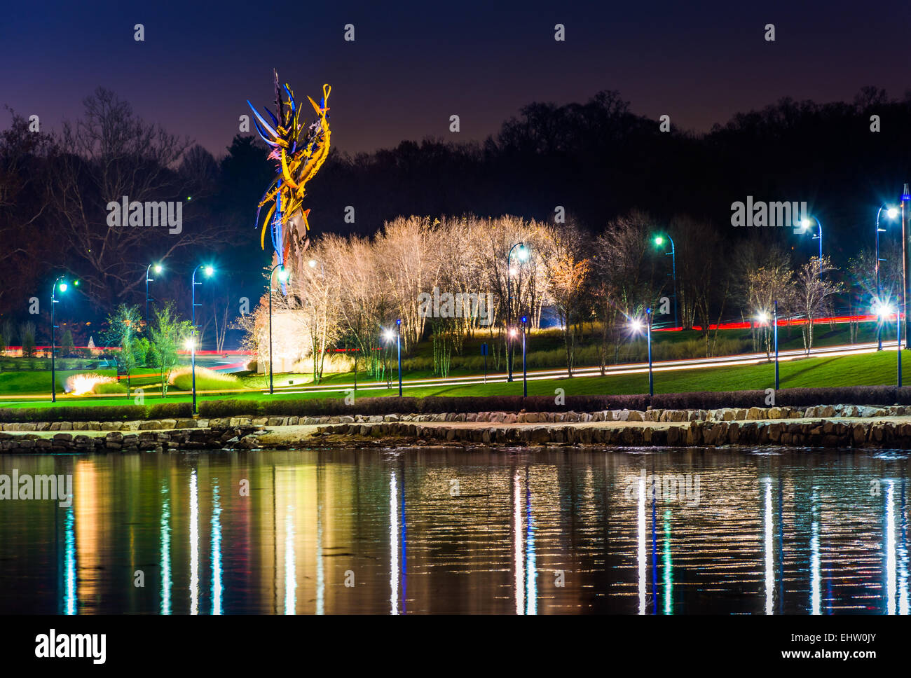 NATIONAL HARBOR, MARYLAND - DECEMBER 2: Sculpture along the Potomac ...