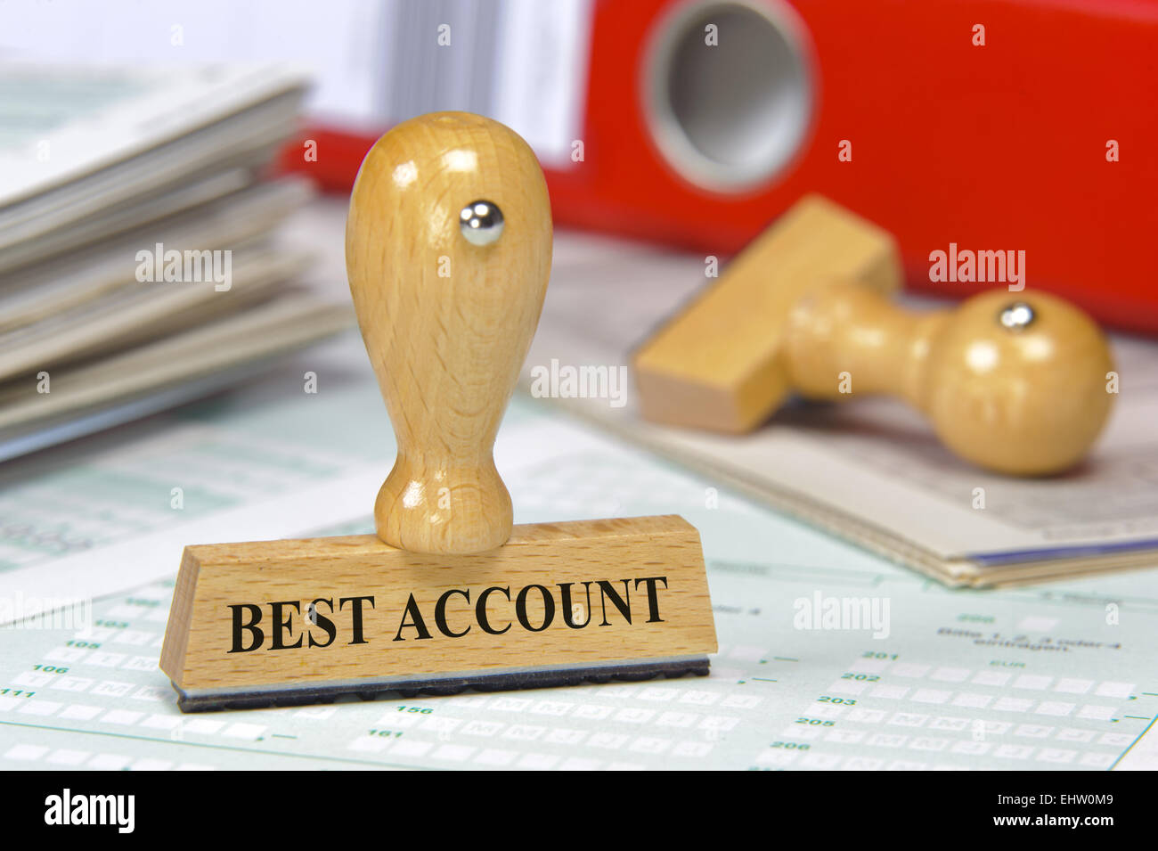 best account marked on rubber stamp Stock Photo - Alamy